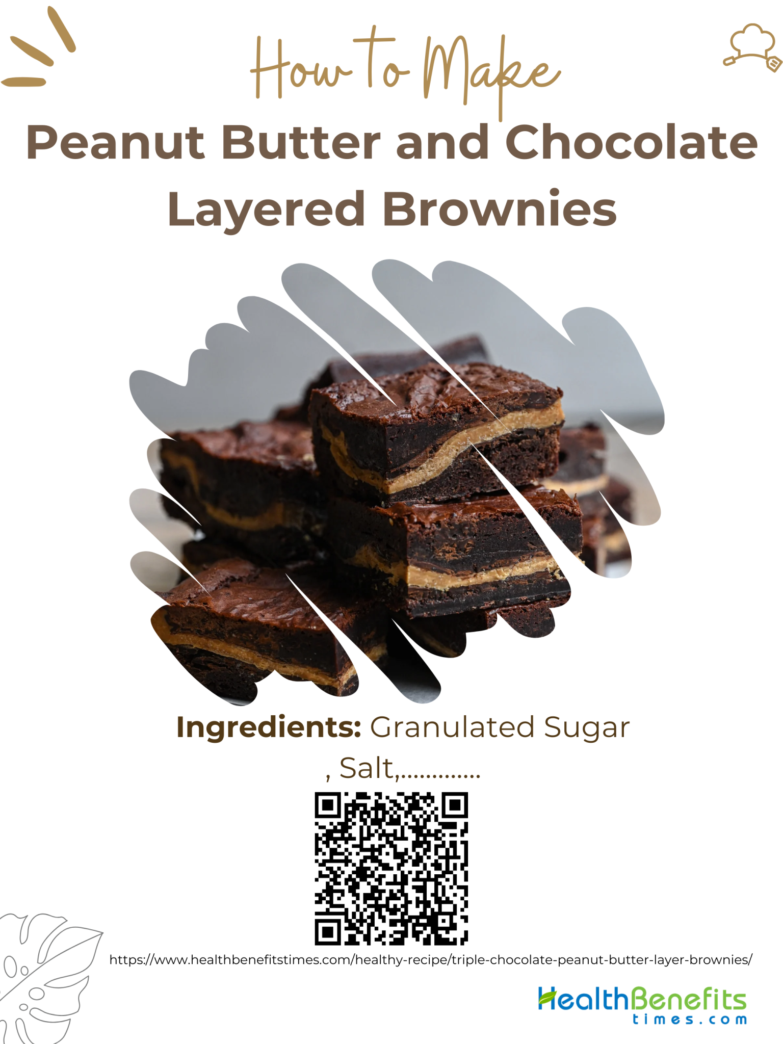 Triple Chocolate Peanut Butter Layer Brownies | Health Benefits