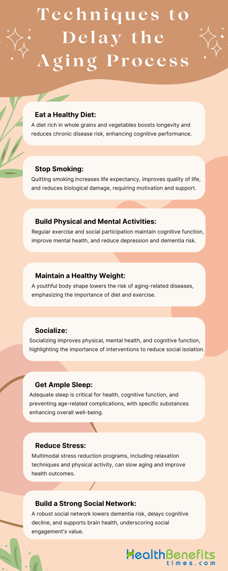 Techniques to Delay the Aging Process | Health Benefits