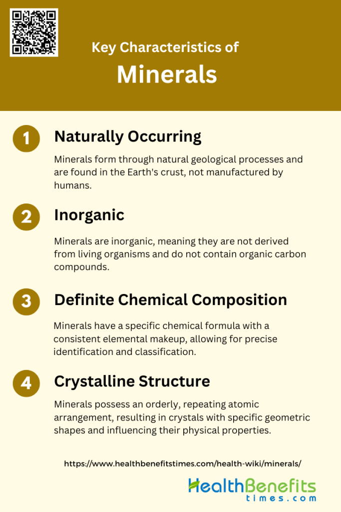 Key Characteristics of Minerals | Health Benefits