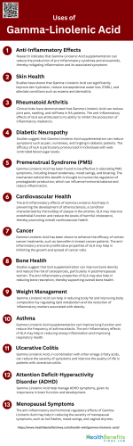 Uses and side effects of Gamma-Linolenic Acid - Health Benefits