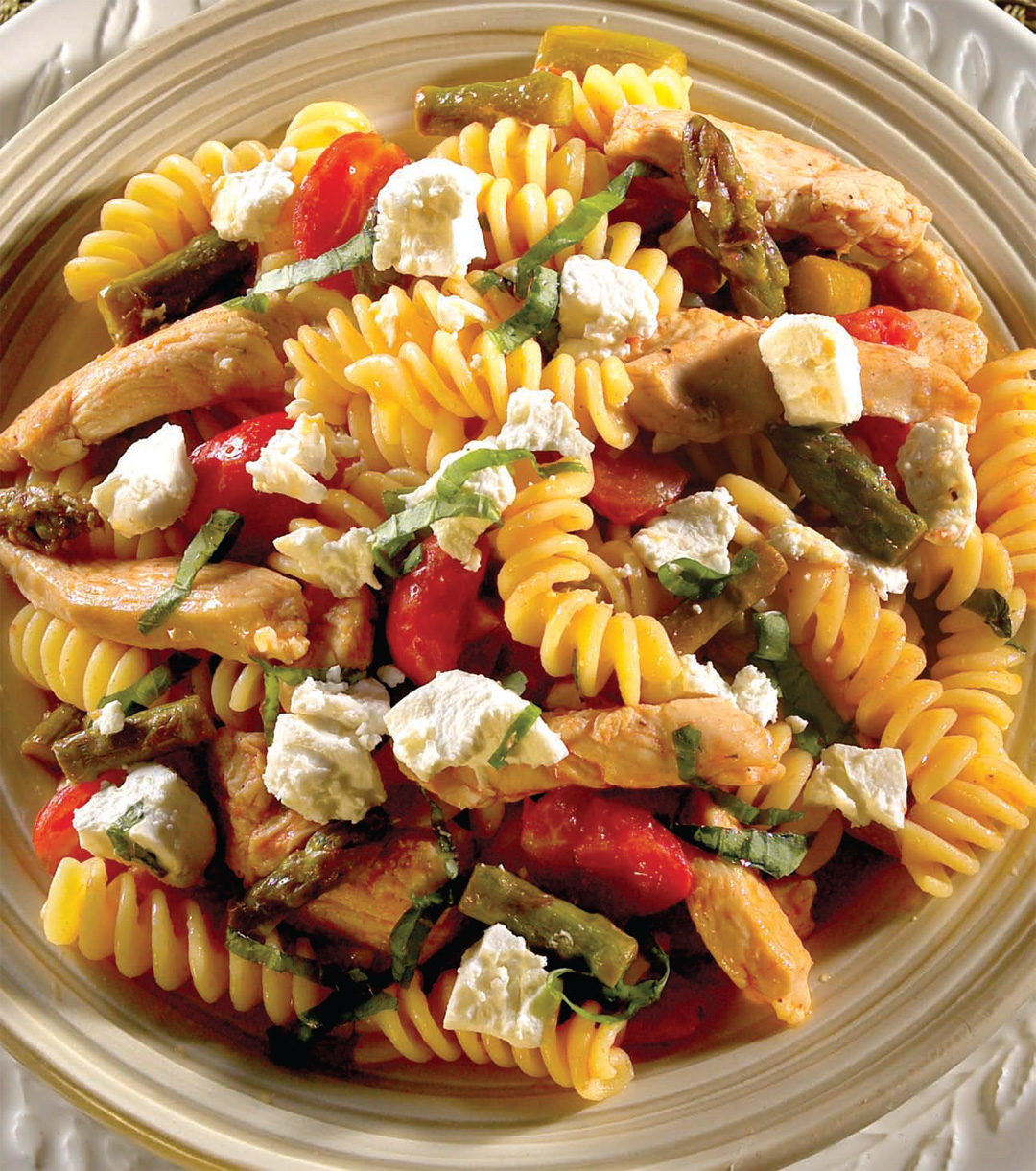 Fusilli with Chicken, Asparagus, and Tomatoes Recipe - Healthy Recipe