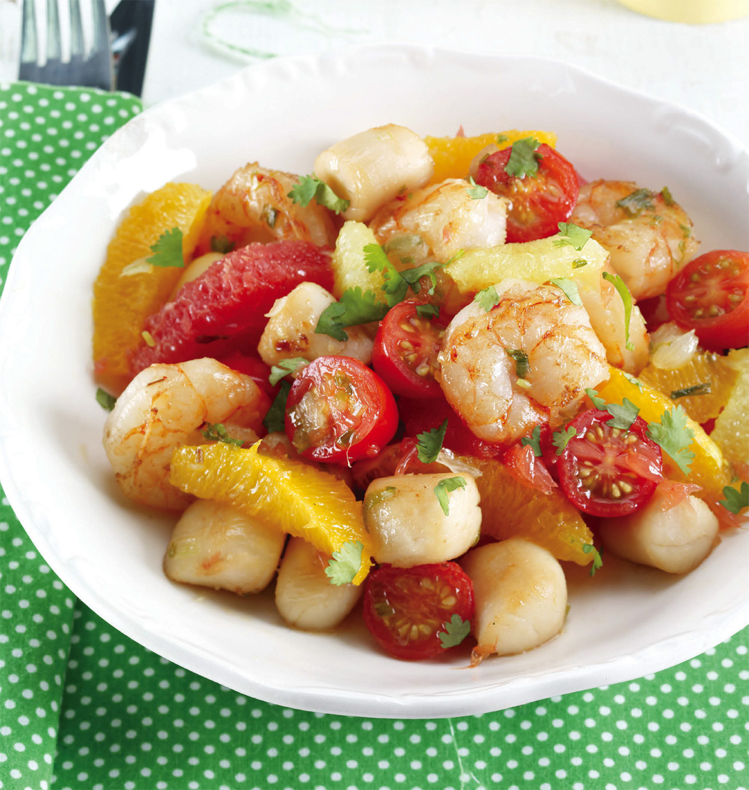 How to Make Seared Scallops and Shrimp with Grapefruit - Healthy Recipe