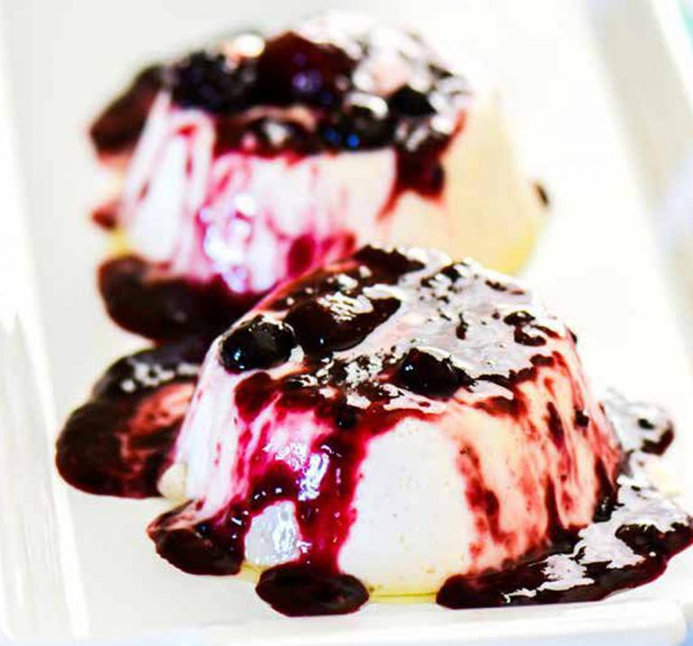 Lemon Panna Cotta with Berry Compote Recipe - Healthy Recipe