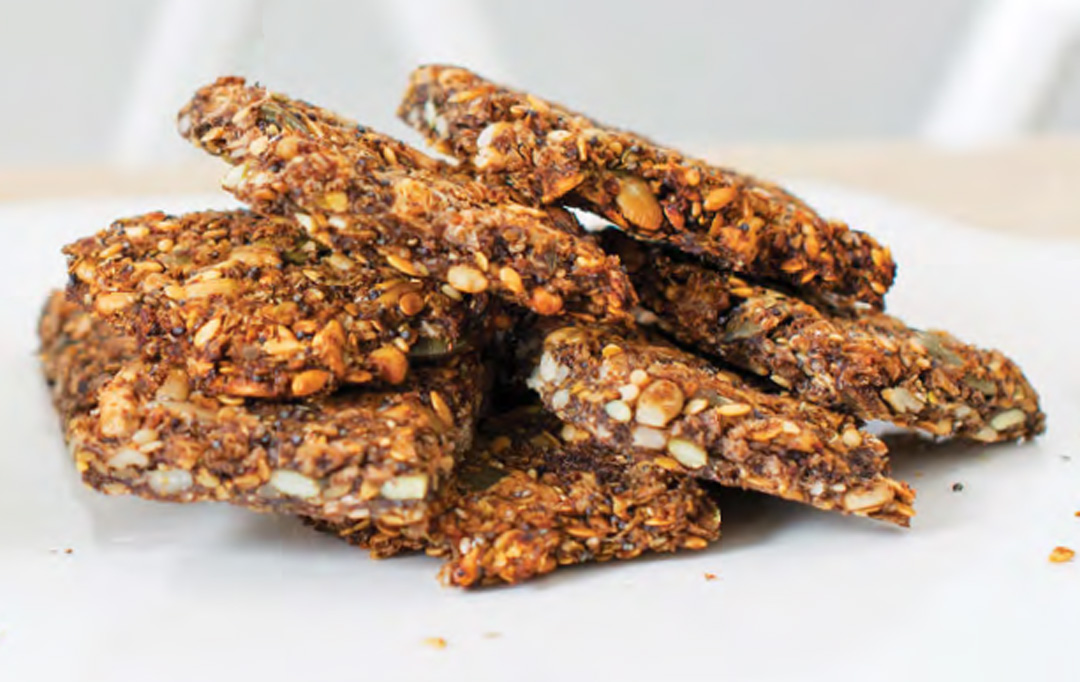 Seedy Herb and Garlic Crackers Recipe - Healthy Recipe