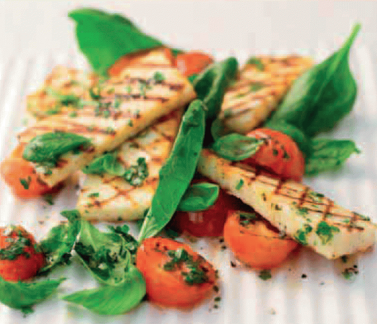Grilled Halloumi and Roast Tomato Salad Recipe - Healthy Recipe