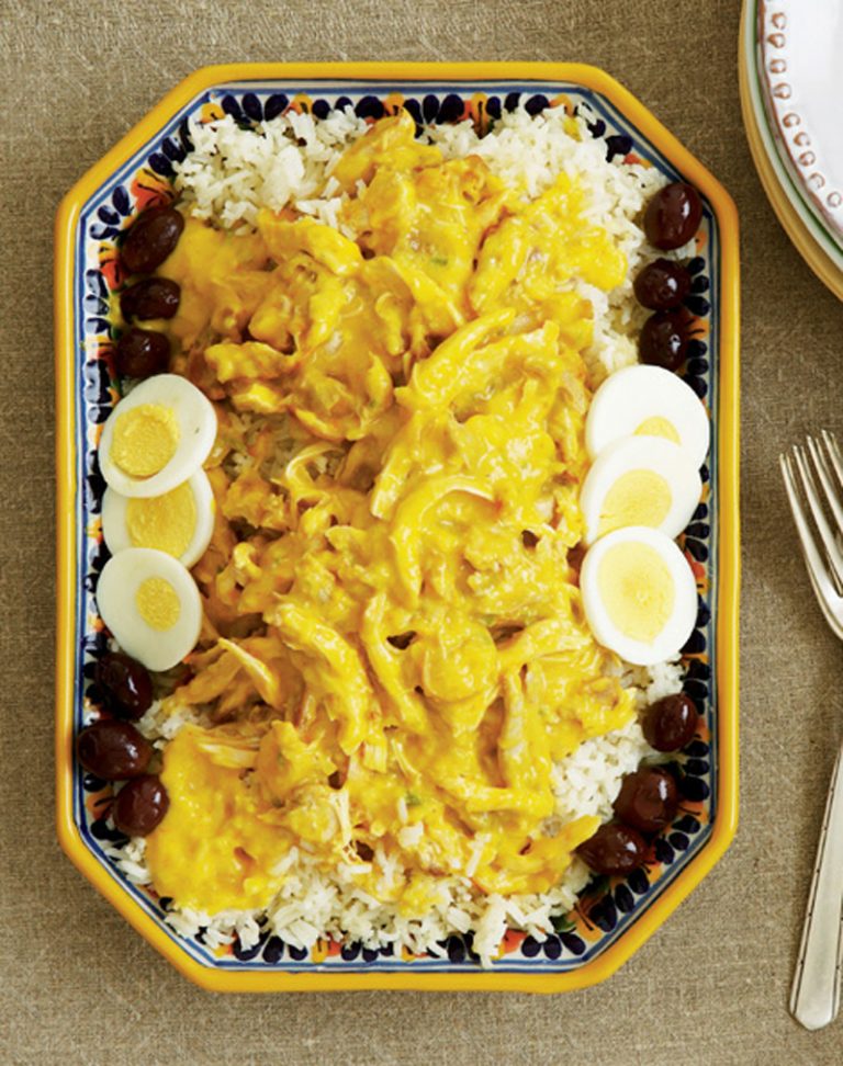 Chicken braised in peruvian yellow pepper puree recipe - Healthy Recipe