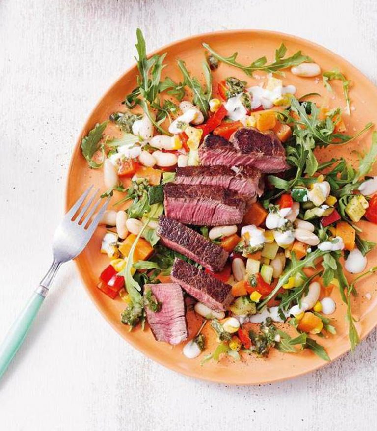 Chargrilled beef with chimichurri sauce recipe - Healthy Recipe